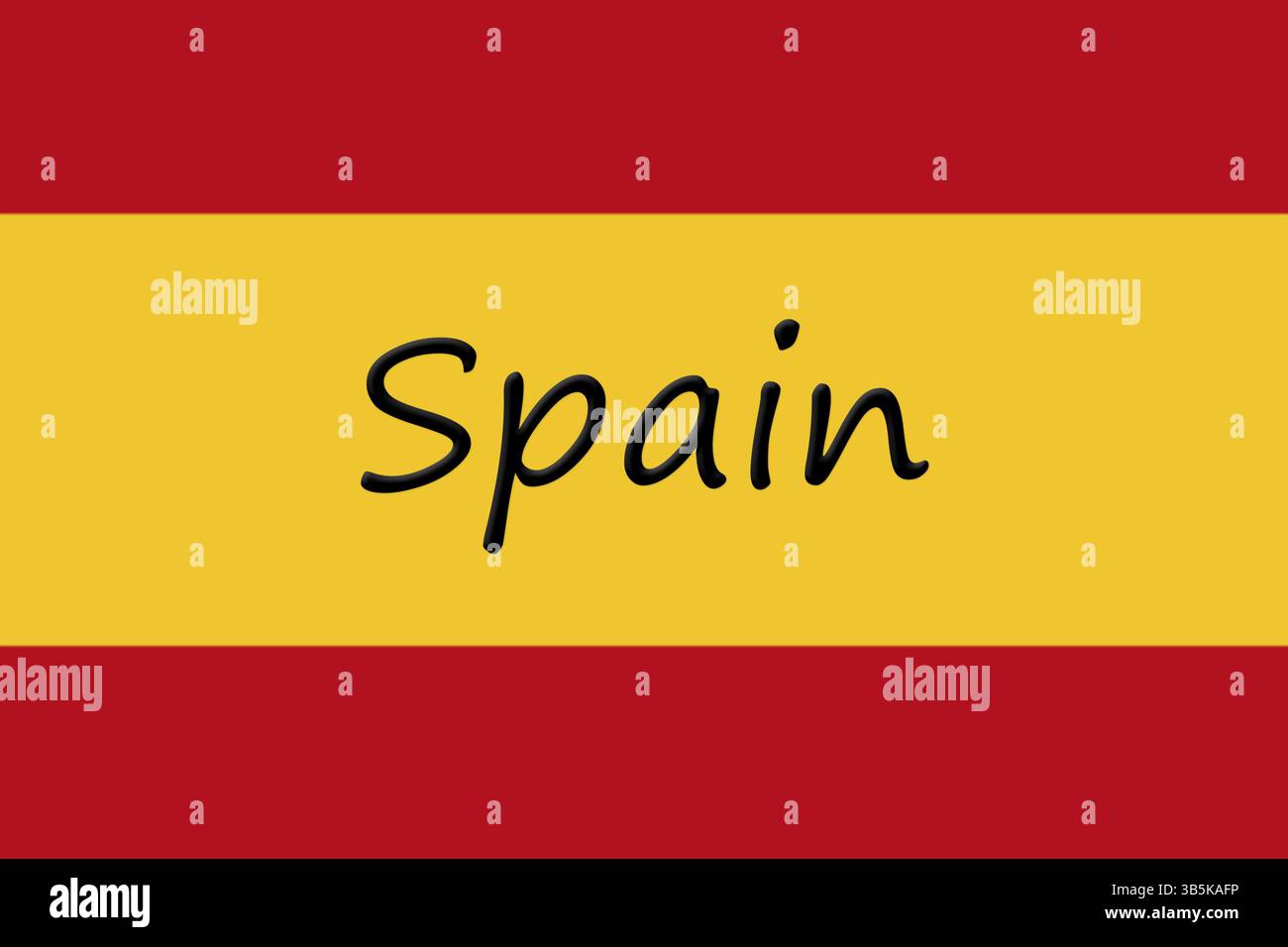 Spanish National Flag With Country Name Written On It 3D illustration ...