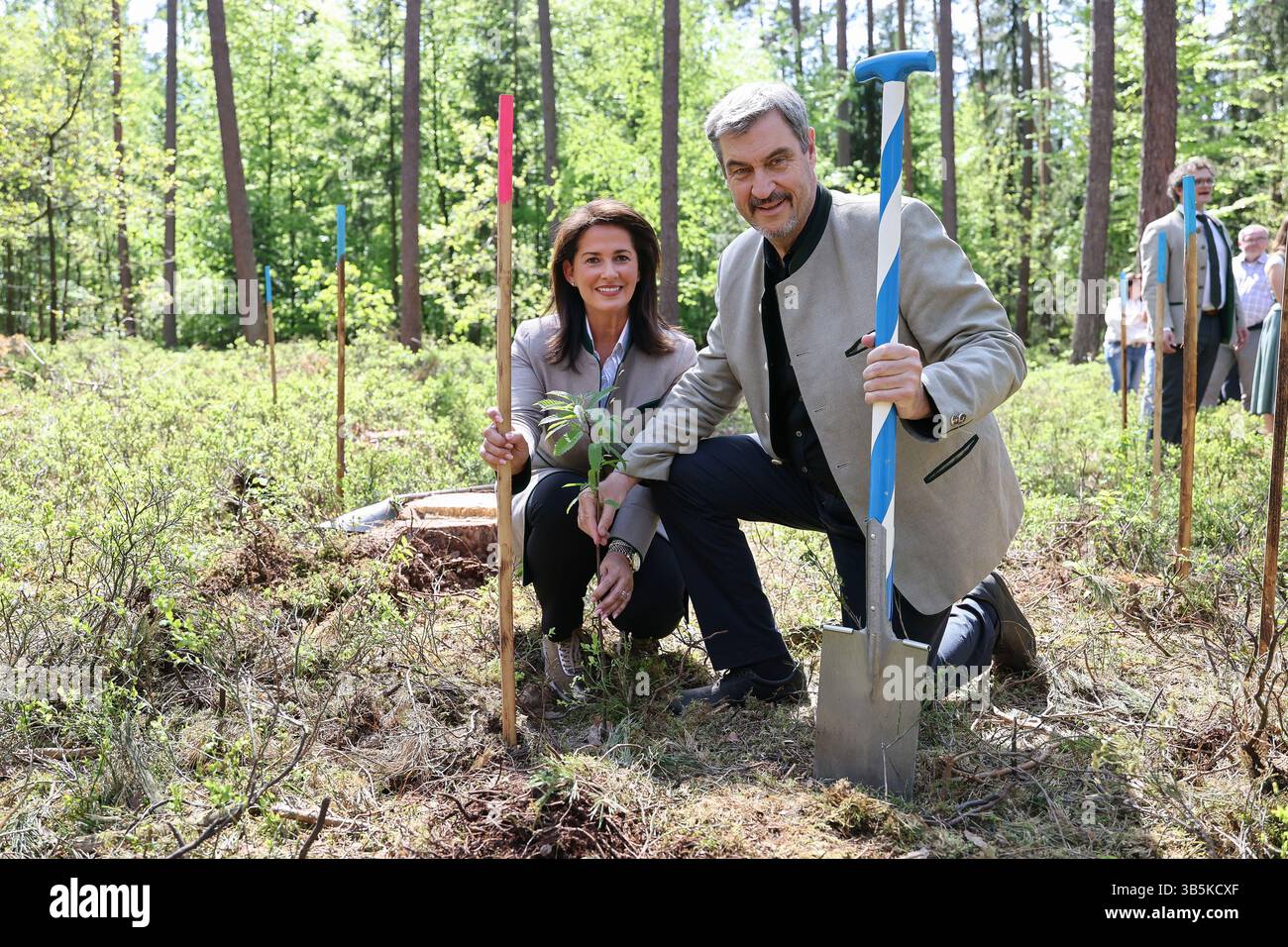 02 May 2025, Bavaria, Roßtal: Bavaria's Minister President Markus Söder ...