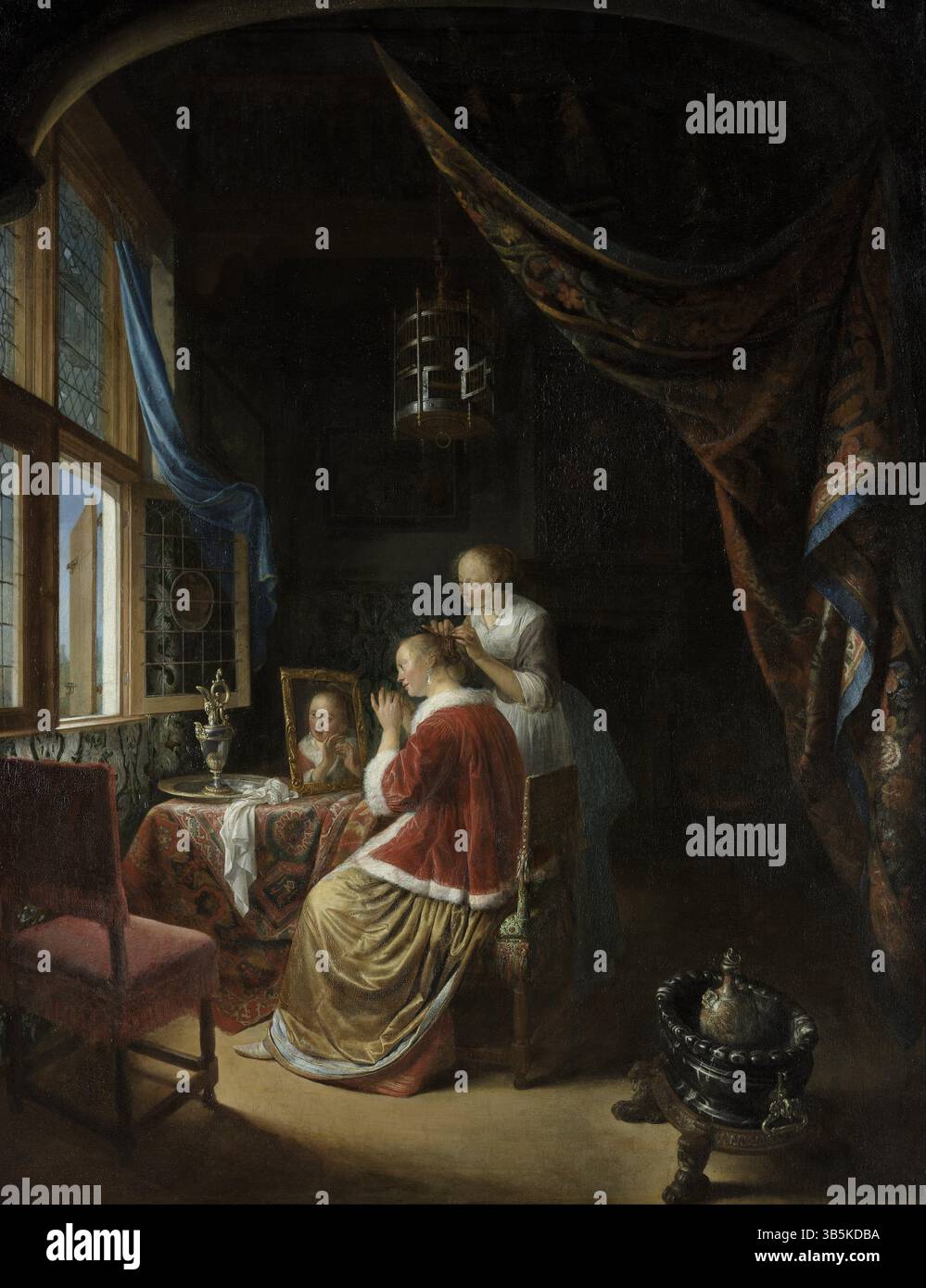Title: A Young Woman at Her Toilet Artist: Gerard Dou Date: 1667 ...