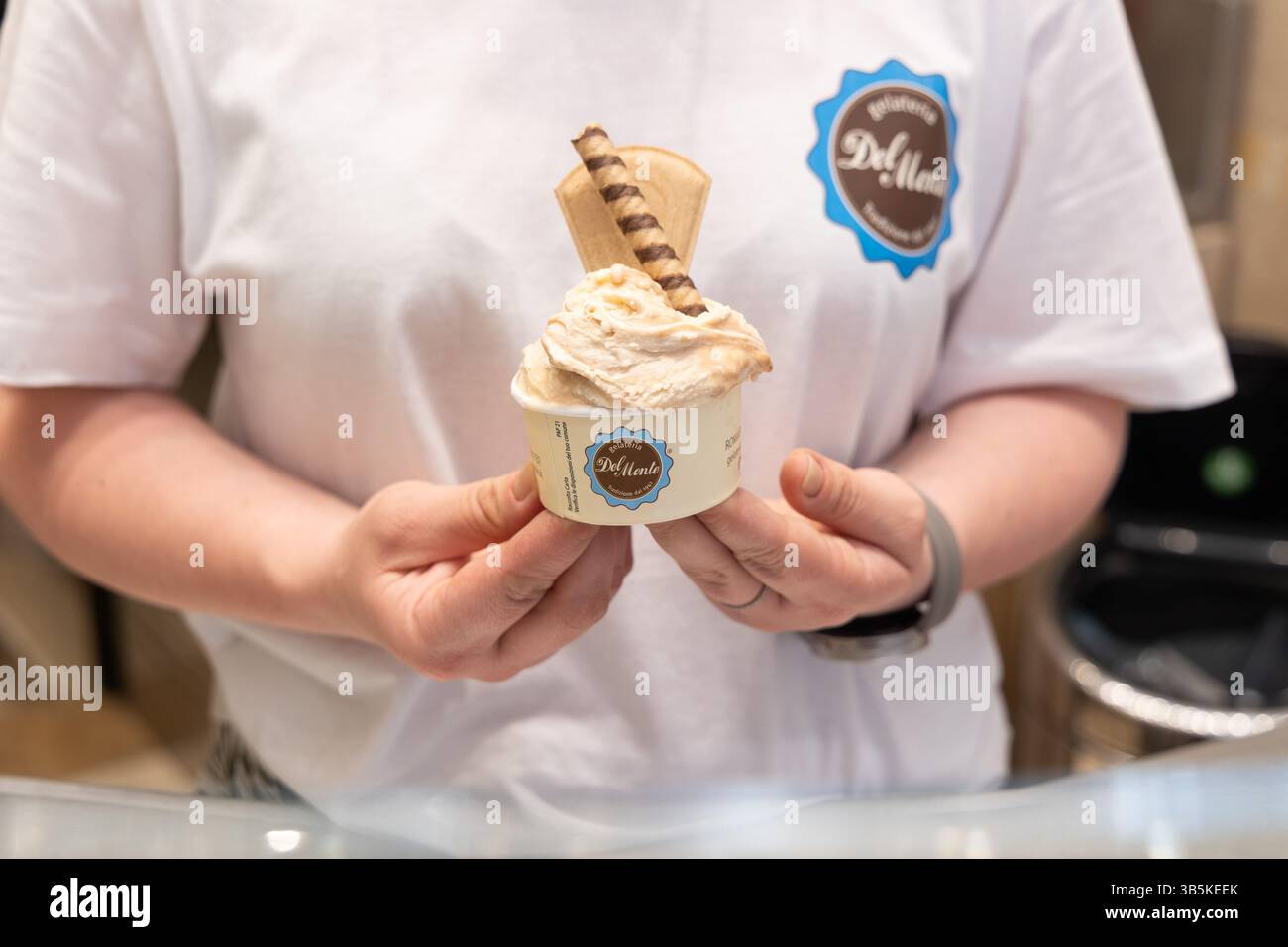 Rome, Italy. 02nd May, 2025. Special ice cream made with five cereals ...