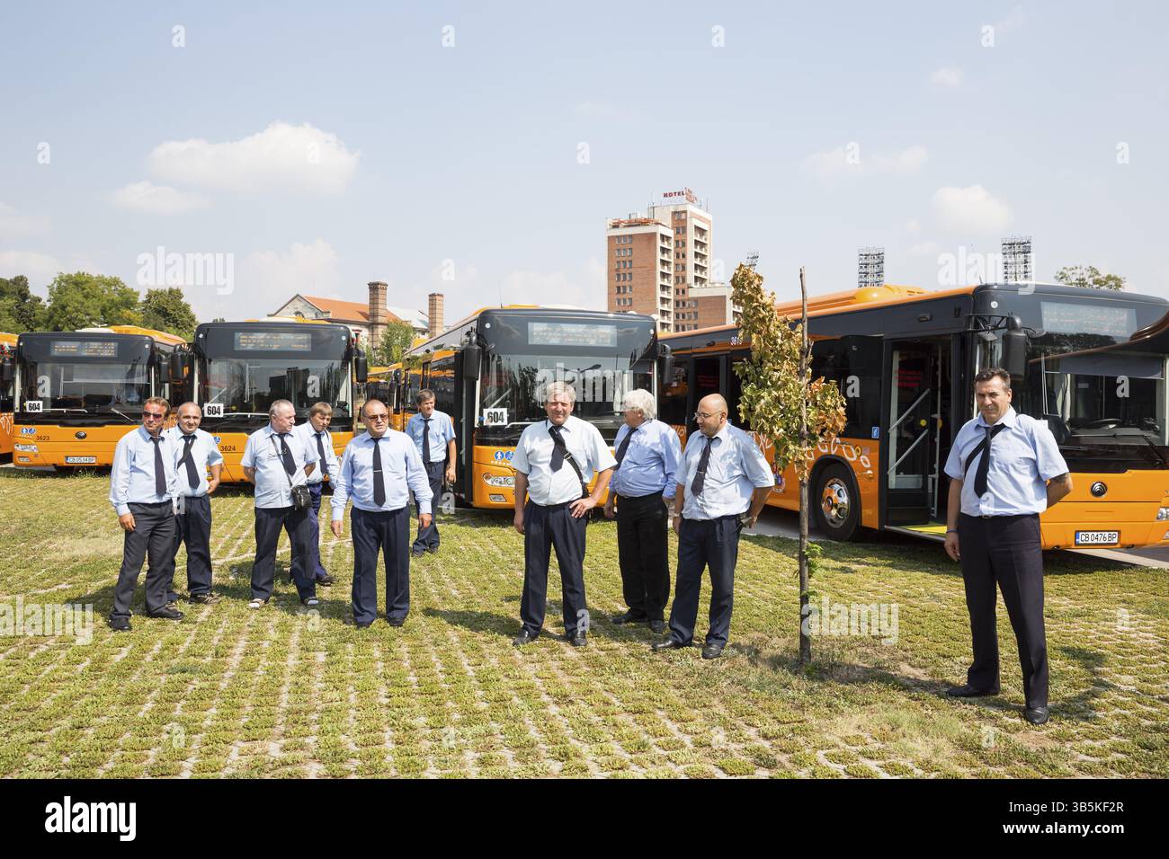 Sofia, Bulgaria - August 31, 2016: New modern busses for public ...