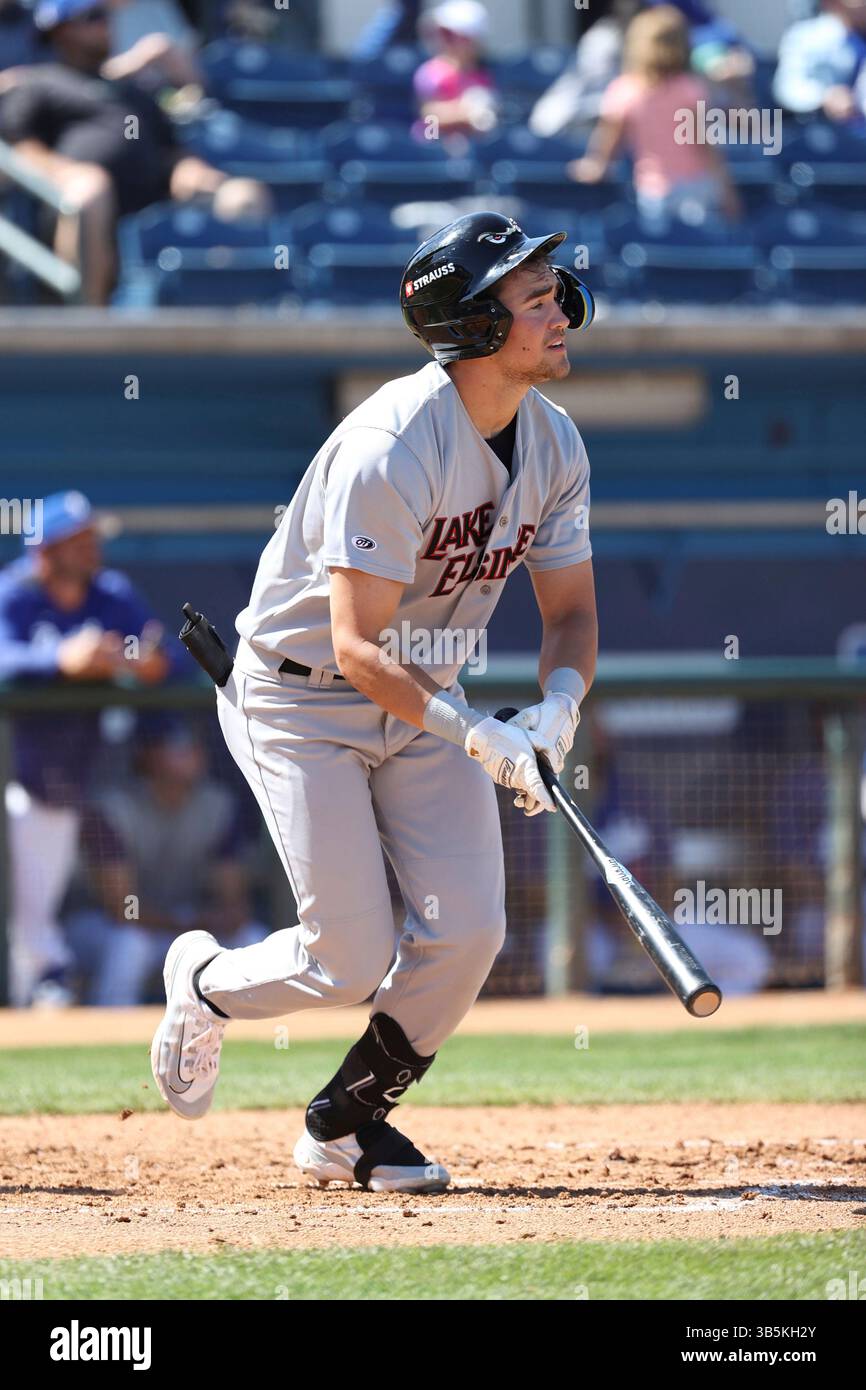 Sean Barnett (48) of the Lake Elsinore Storm bats against the Rancho ...