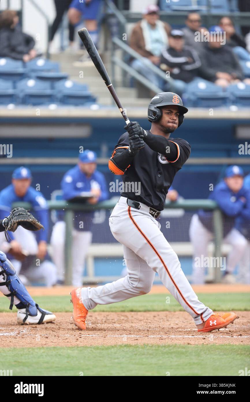 Ryan Reckley (7) of the San Jose Giants bats against the Rancho ...