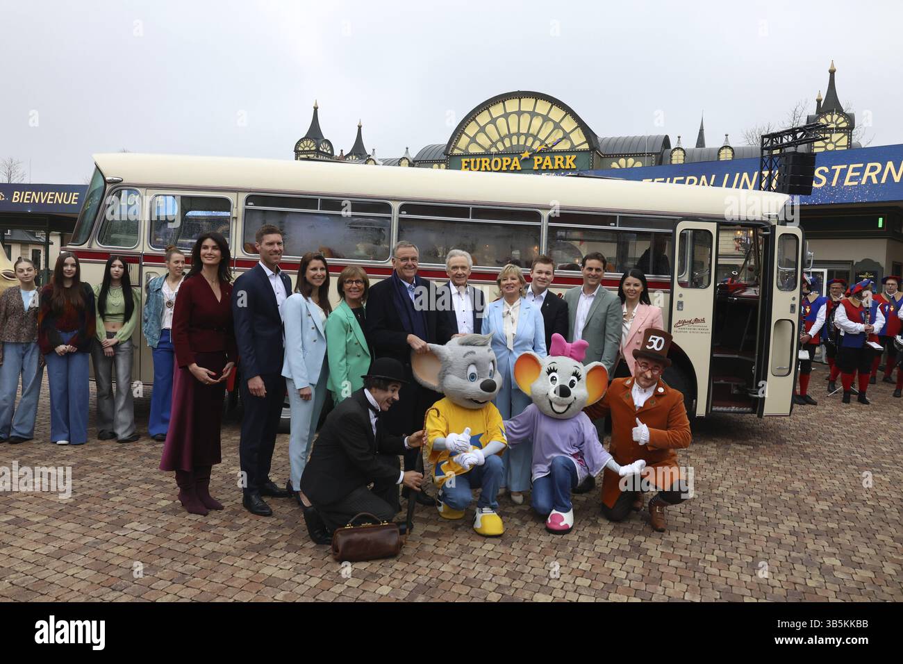 The Mack family, operators of Europapark Rust, at the anniversary press ...