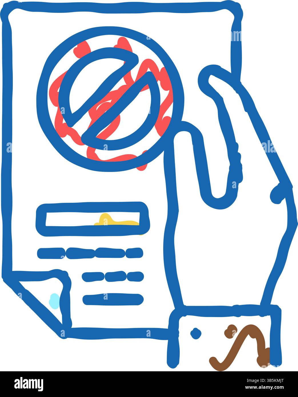 denial of entry refugee icon doodle illustration Stock Vector Image ...