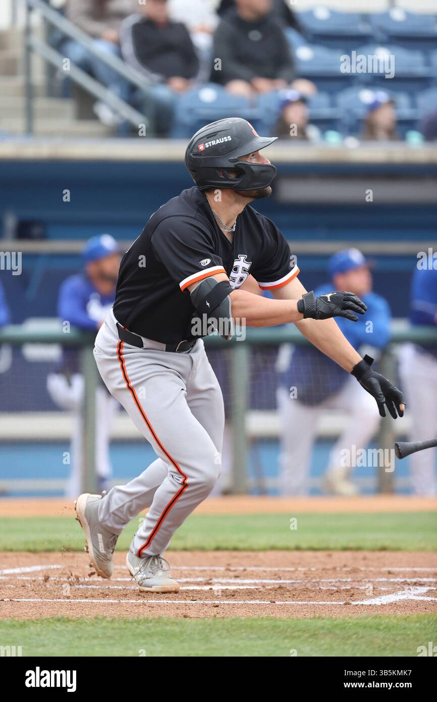Drew Cavanaugh (28) of the San Jose Giants bats against the Rancho ...