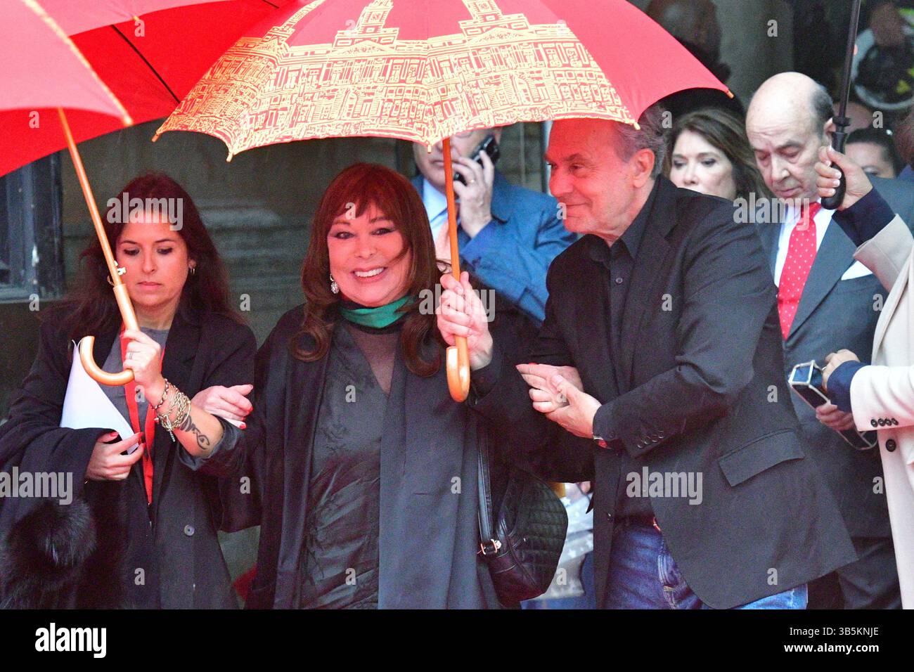 Singer Massiel and actor José Coronado arrive at the awarding of the ...