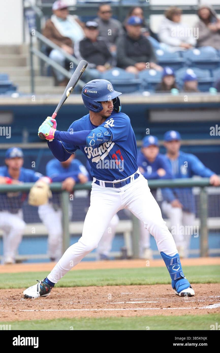 Jose Meza (27) of the Rancho Cucamonga Quakes bats against the San Jose ...