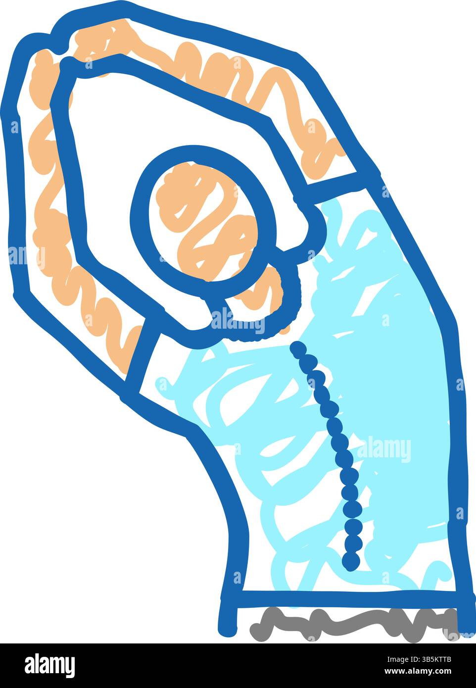stretching scoliosis icon doodle illustration Stock Vector Image & Art ...