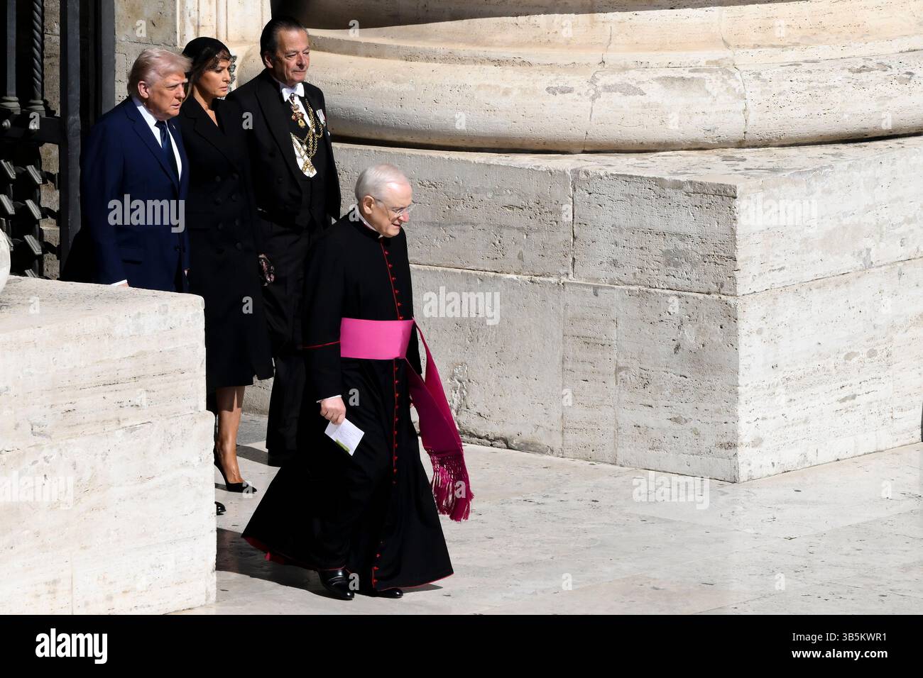 United States President Donald Trump and his wife Melania arrive for ...