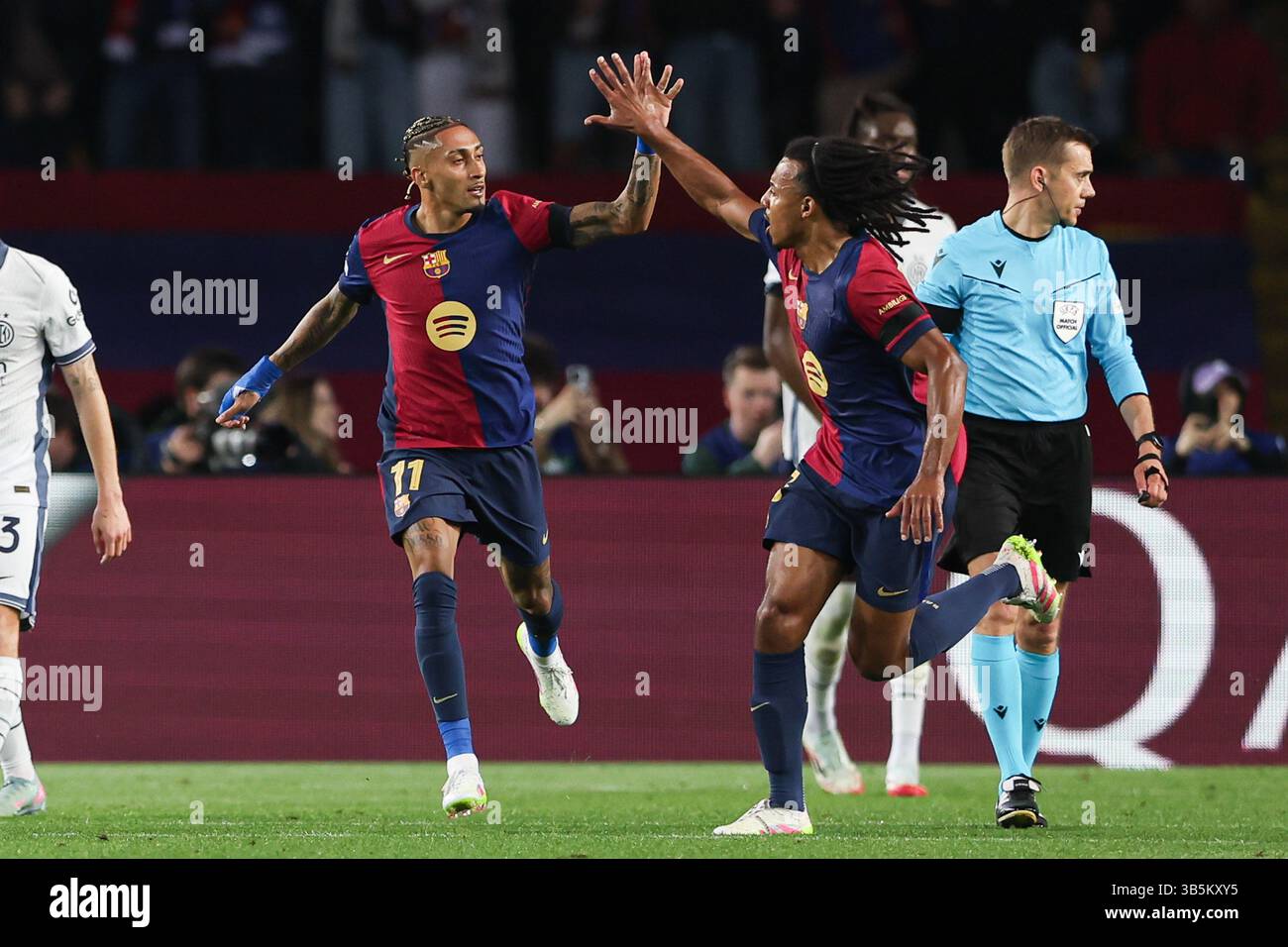 Raphael Dias Belloli Raphinha R And Jules Kounde Of FC Barcelona R raphael-dias-belloli-raphinha-r-and-jules-kounde-of-fc-barcelona-r