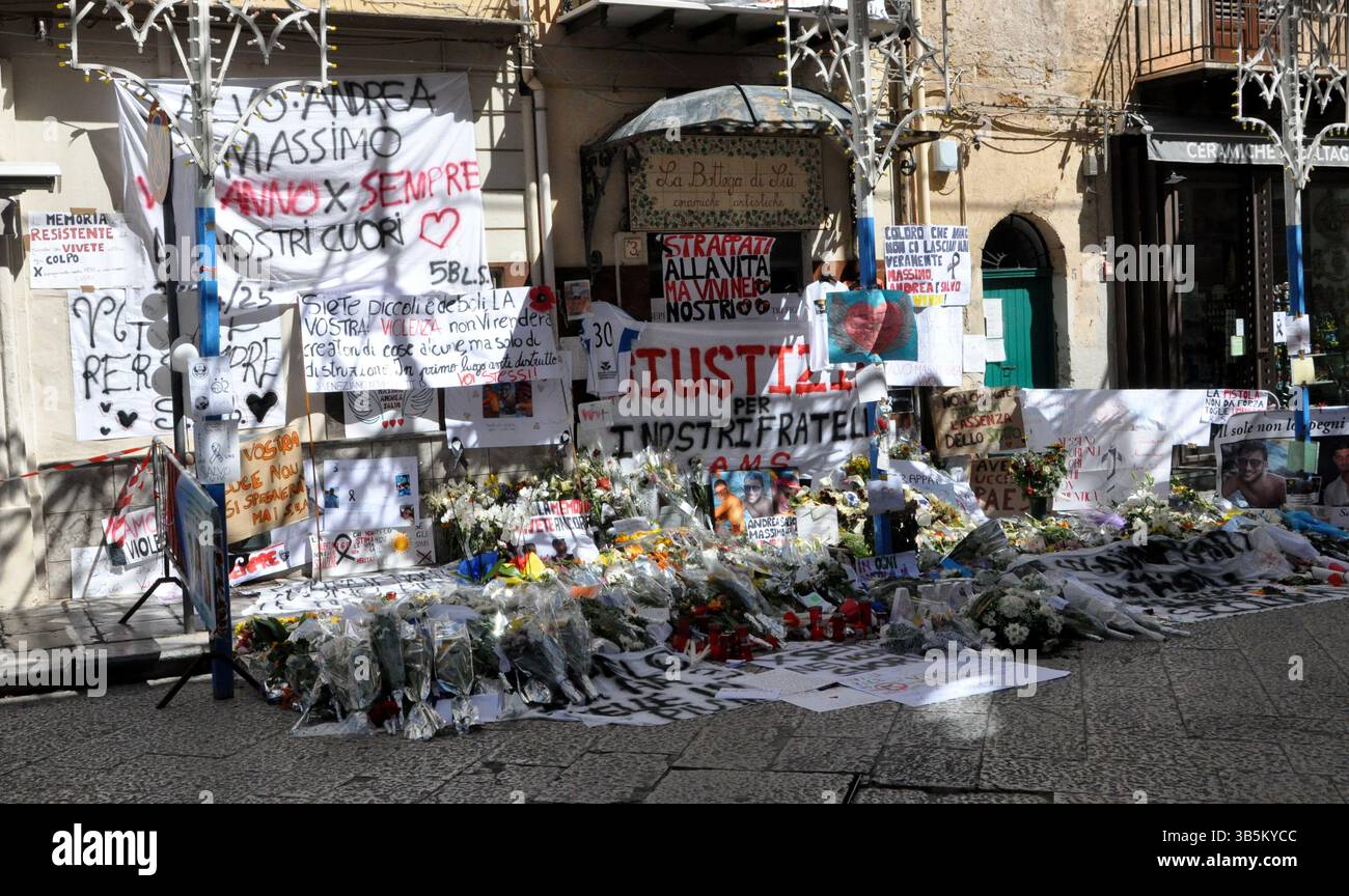 Monreale, . 02nd May, 2025. Palermo. Funeral in Monreale of the three ...