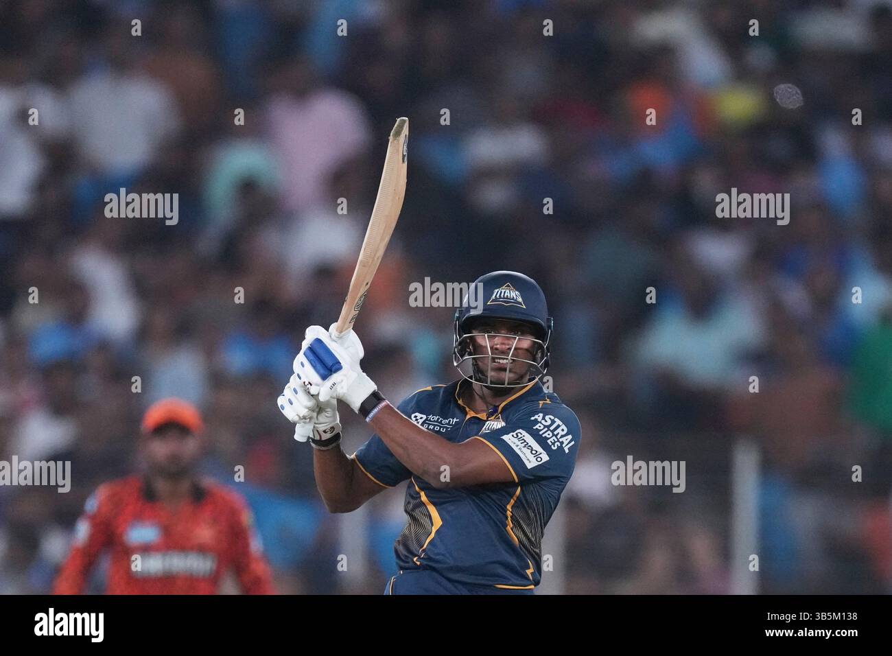 Gujarat Titans' Sai Sudharsan plays a shot during the Indian Premier ...