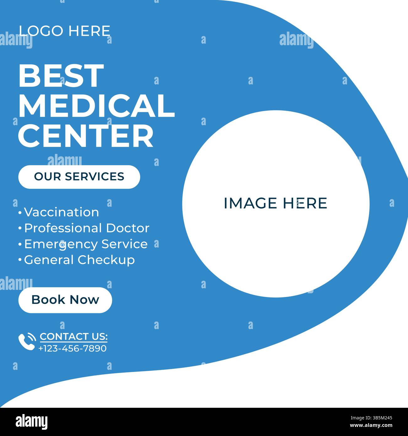 Best Medical Center Social Media Post Template Design Stock Vector ...