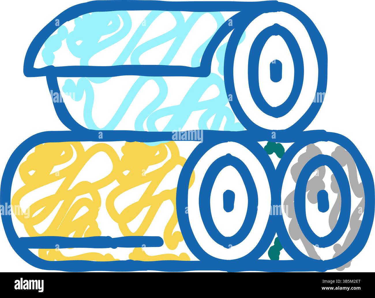 rolls of textile icon doodle illustration Stock Vector Image & Art - Alamy
