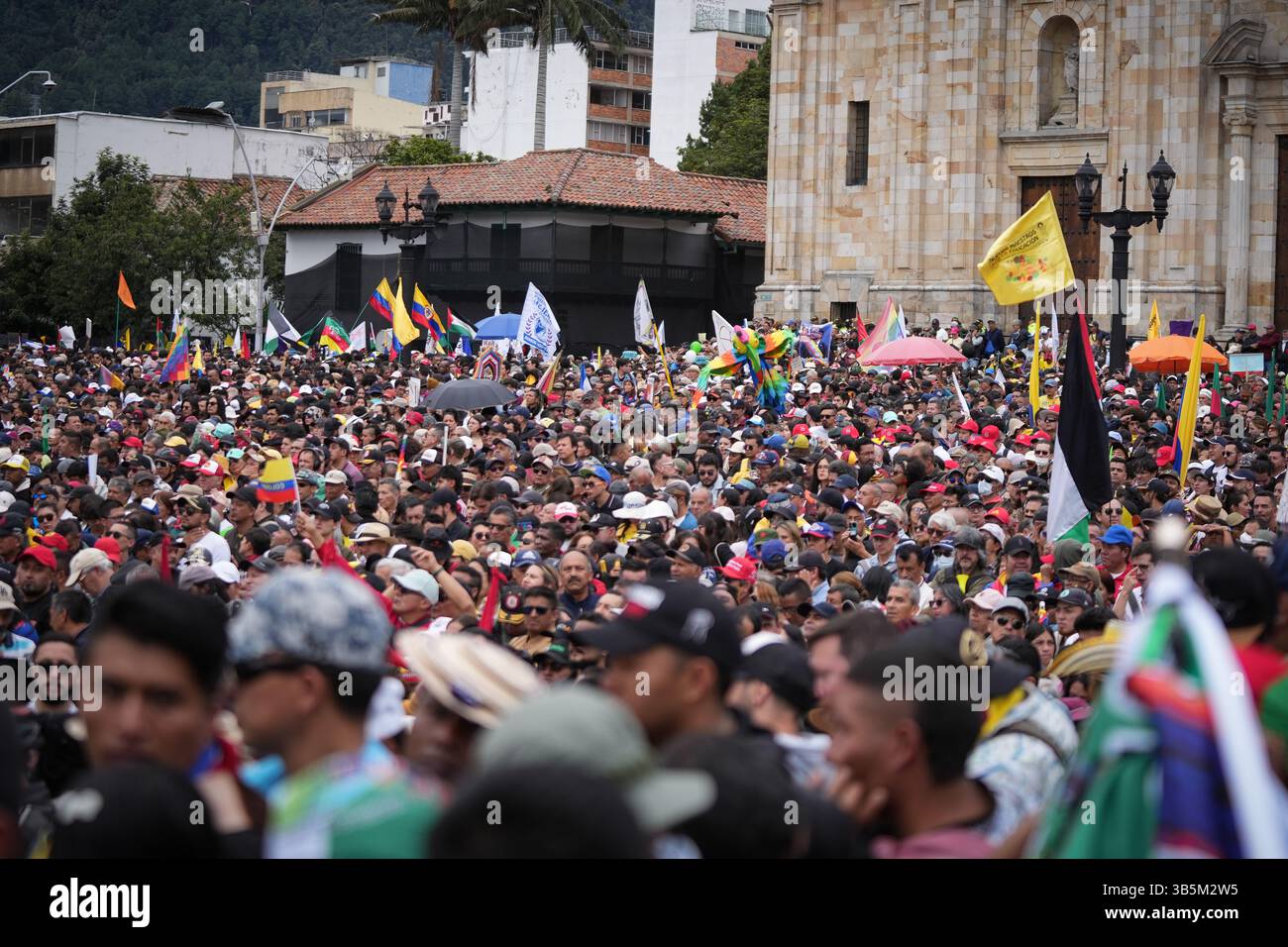 Bogota, Colombia. 1st May, 2025. People participate in an International ...