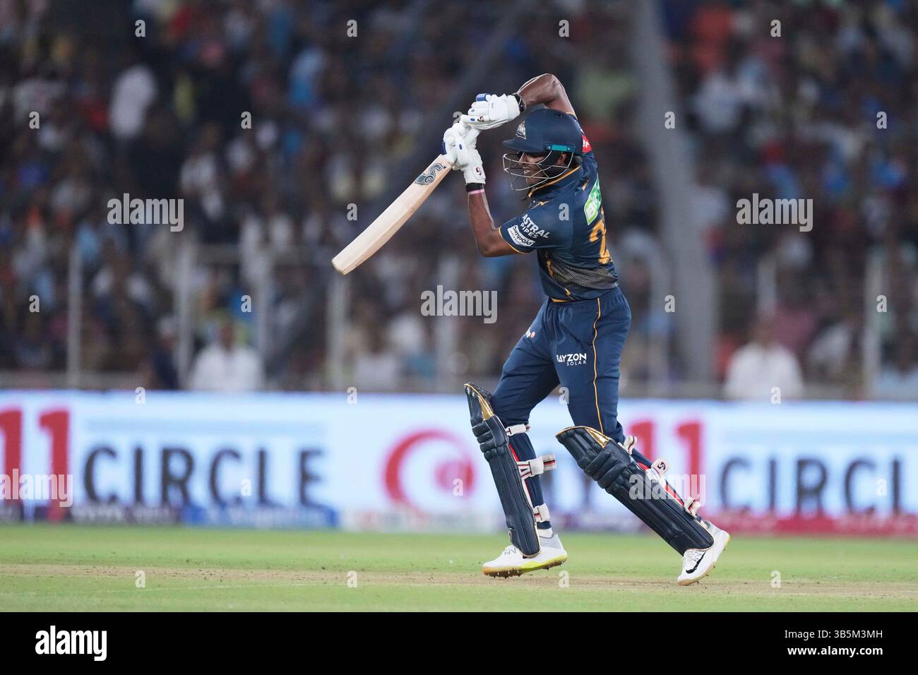 Gujarat Titans' Sai Sudharsan plays a shot during the Indian Premier ...
