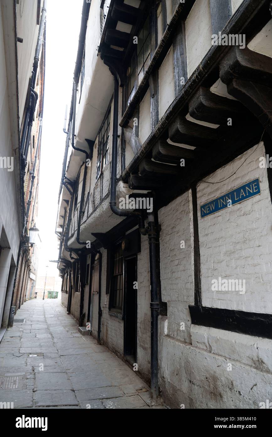 The jettied timber buildings in New Inn Lane were built c.1451 ...