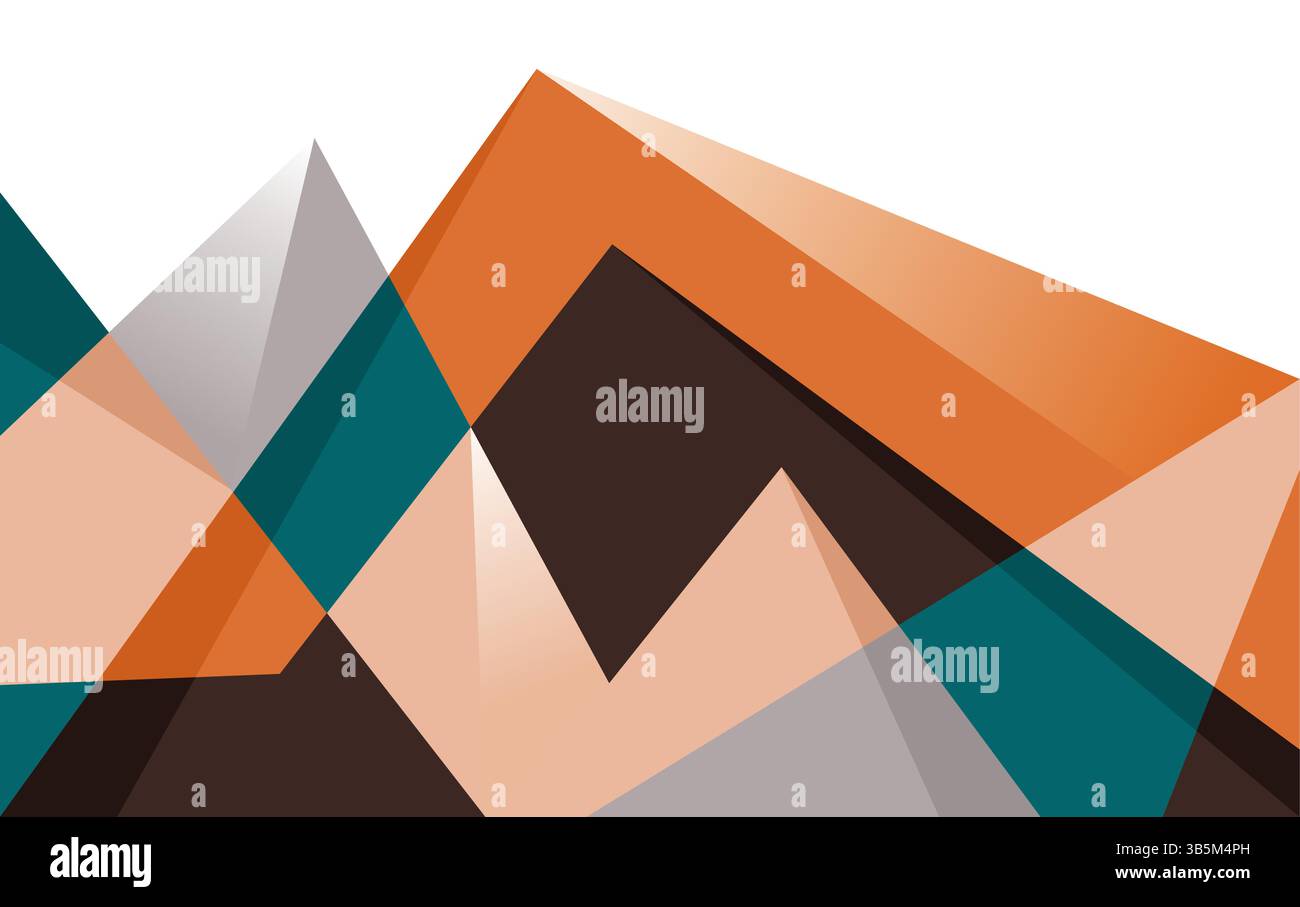 Mountain Modern geometric background with bold colourful vector shapes ...