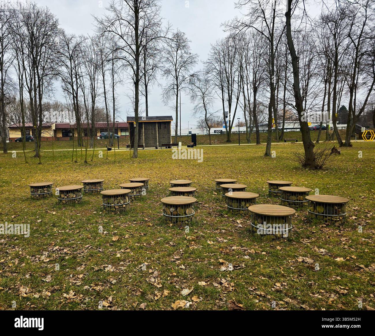 Interactive Science Park Exhibit with Newton's Cradle, Plasma Balls and ...