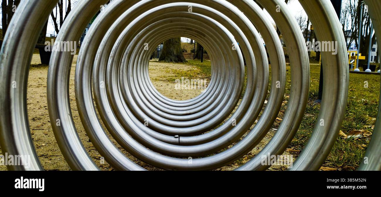 Interactive Science Park Exhibit with Newton's Cradle, Plasma Balls and ...