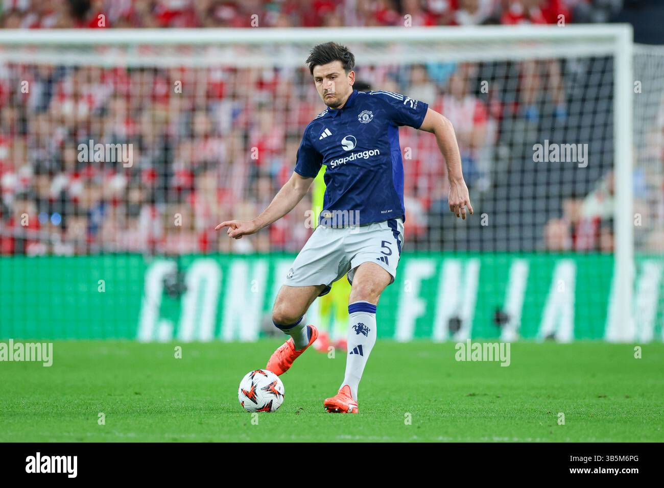 Bilbao, Spain. 01st May, 2025. Manchester United defender Harry Maguire ...