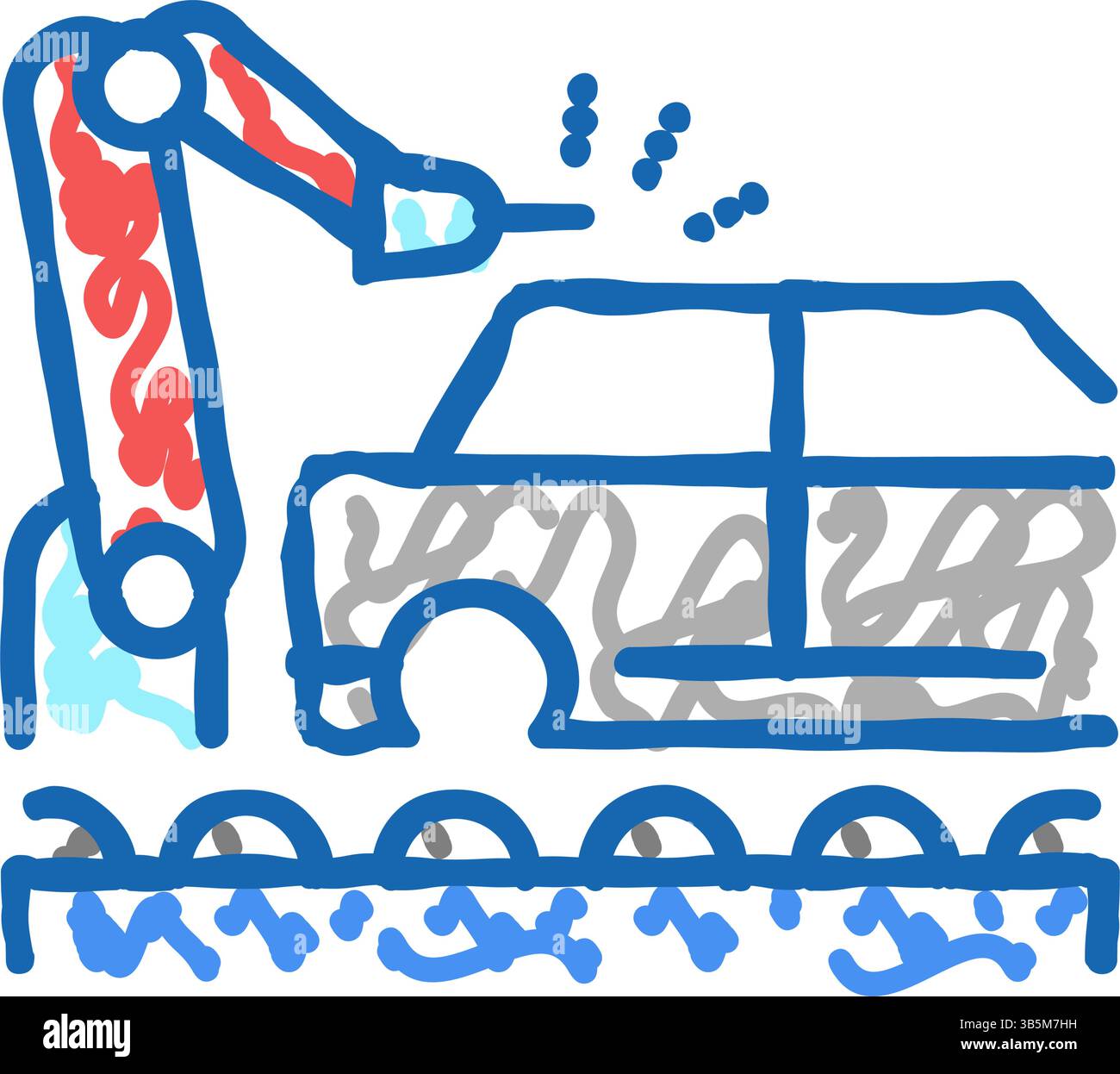 welding car conveyor icon doodle illustration Stock Vector Image & Art ...
