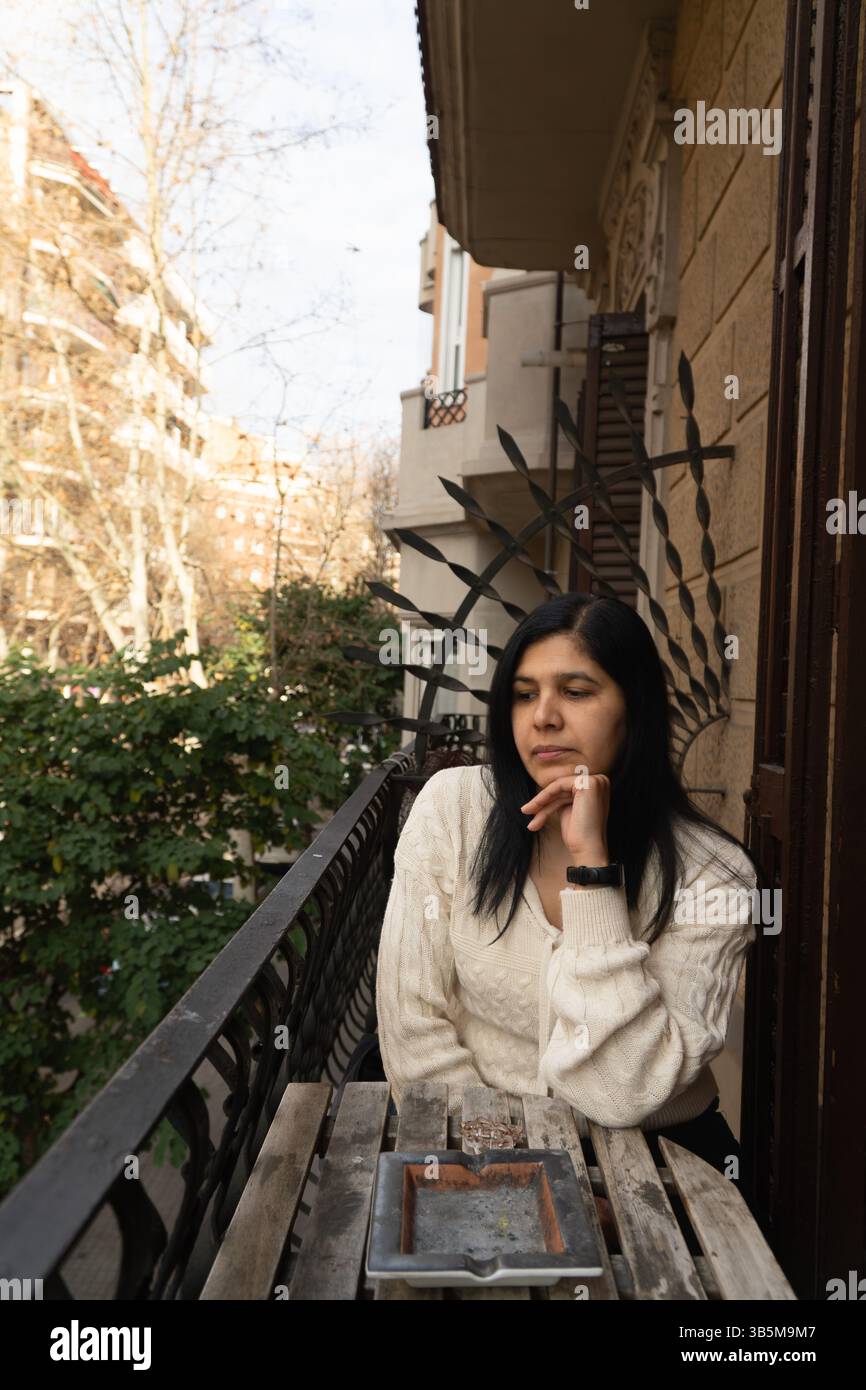 Woman wearing white sweater hi-res stock photography and images - Alamy