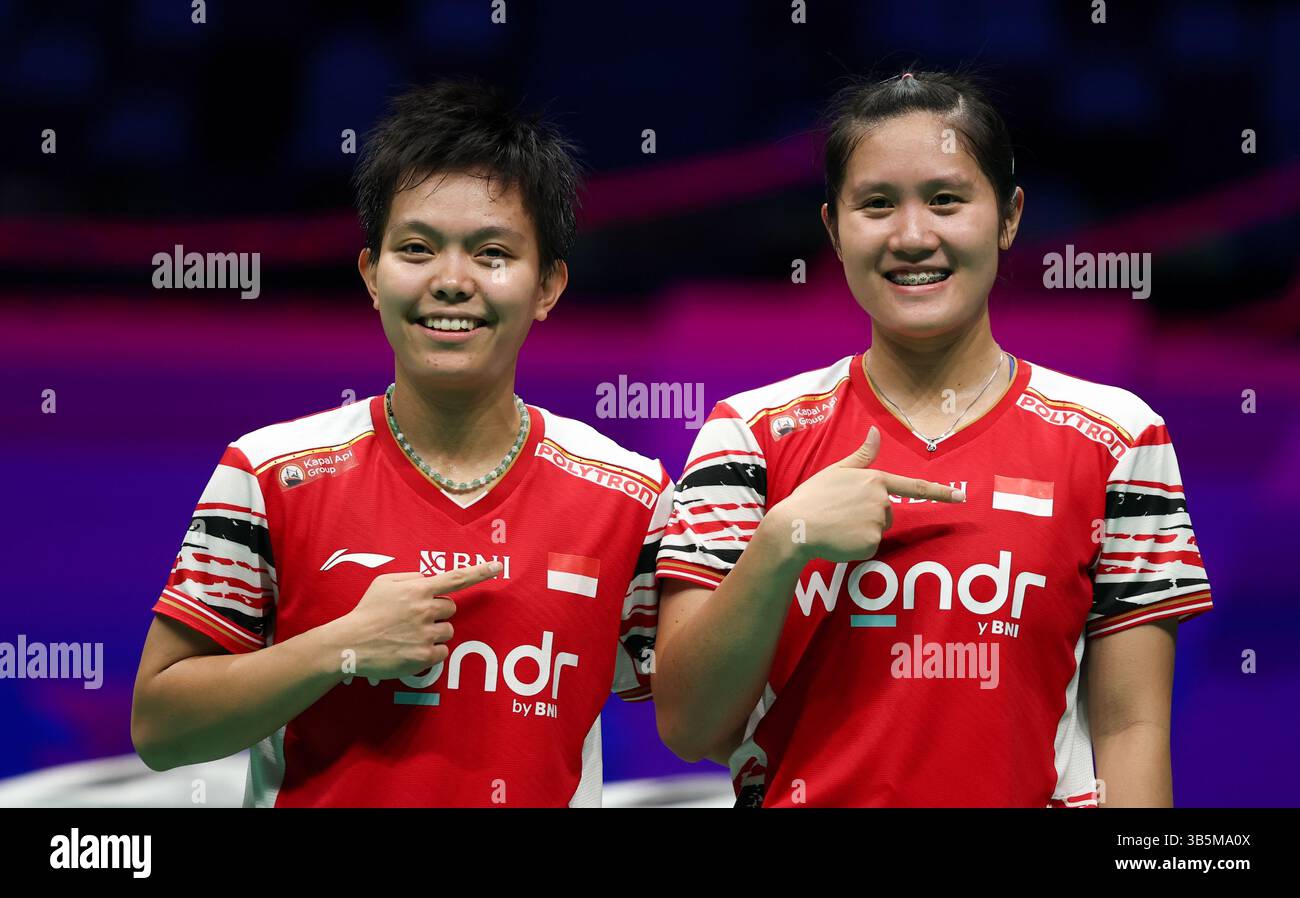 Xiamen, China's Fujian Province. 2nd May, 2025. Lanny Tria Mayasari (R)/Siti Fadia Silva ...