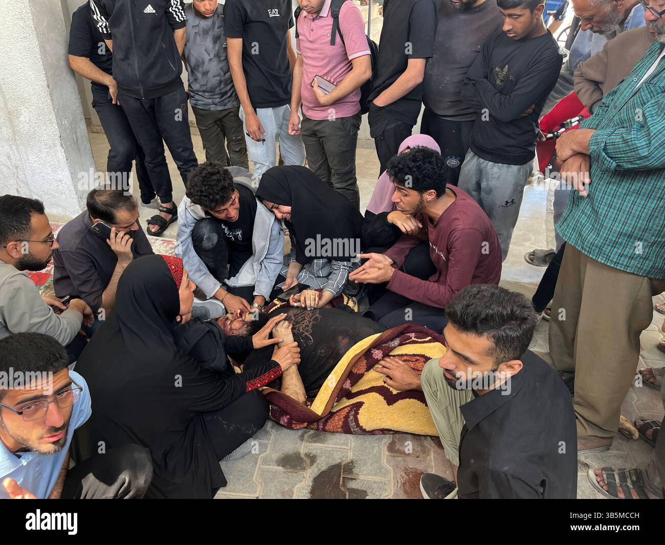 Bodies of Palestinians, who died in Israeli attacks on Gaza City, are ...