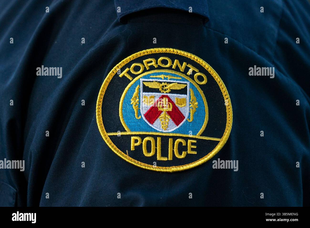 Toronto, Canada. 05th Sep, 2023. A Toronto Police Service logo patch is ...