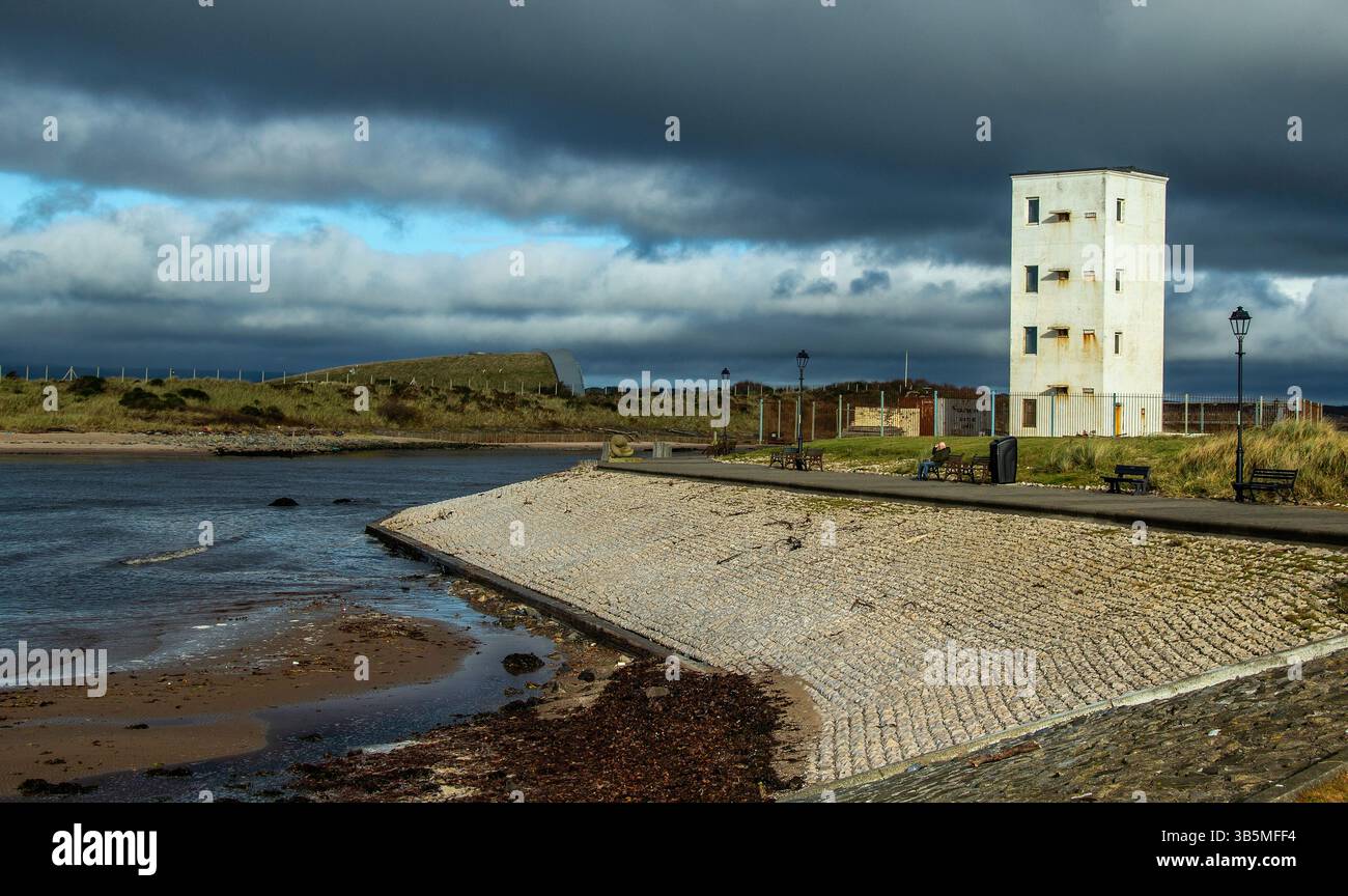 The Boyd automatic tide signalling apparatus or Pilot House at Irvine ...
