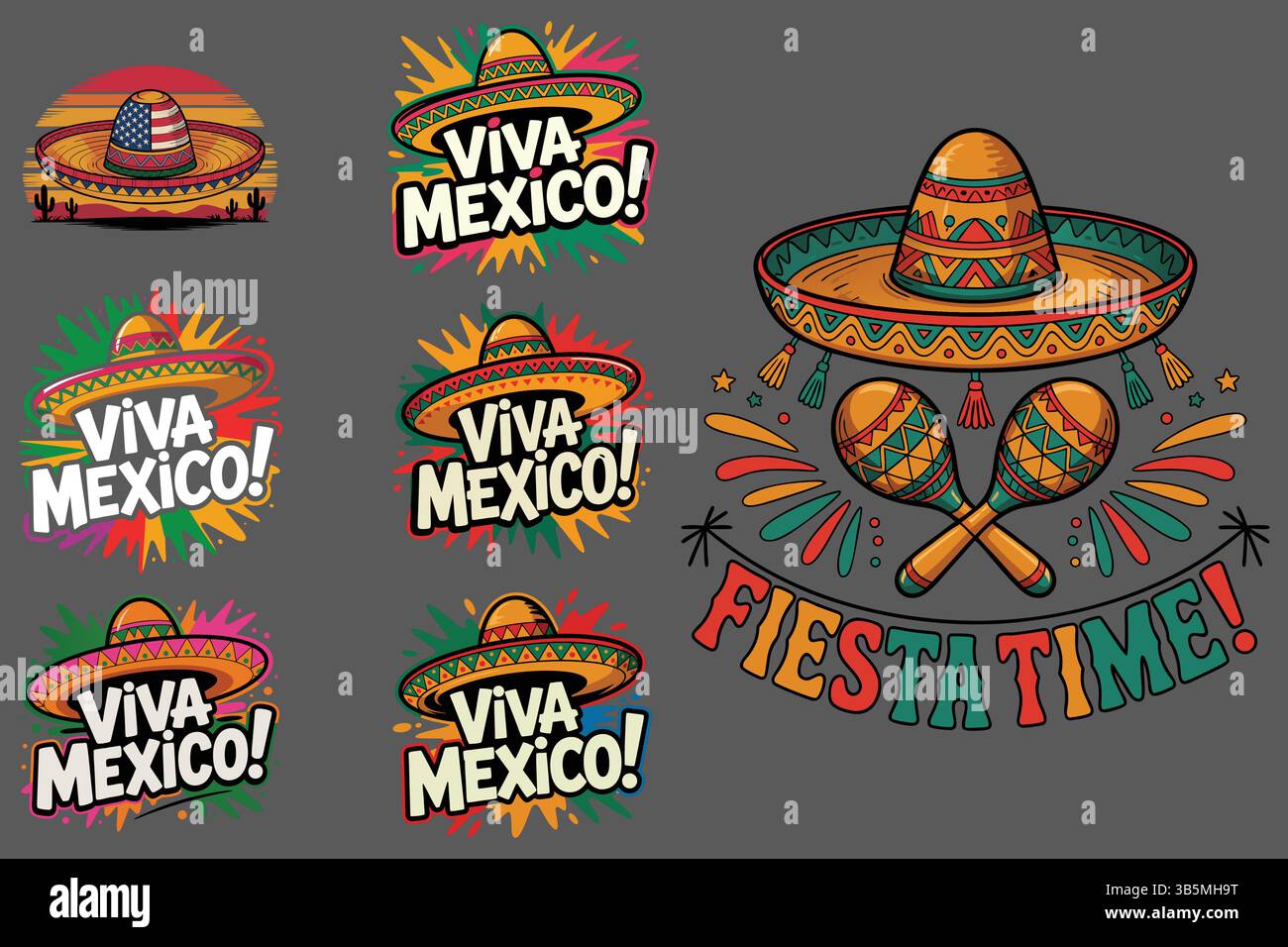 Vacation fiesta Stock Vector Images - Alamy