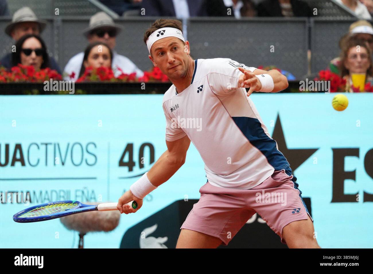 Madrid, Spain. 02nd May, 2025. Tennis player Francisco Cerundolo vs Casperd Ruud during the ...