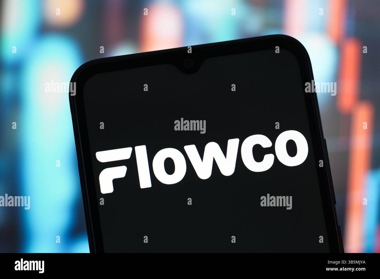 In this photo illustration, the Flowco Holdings logo is seen displayed ...
