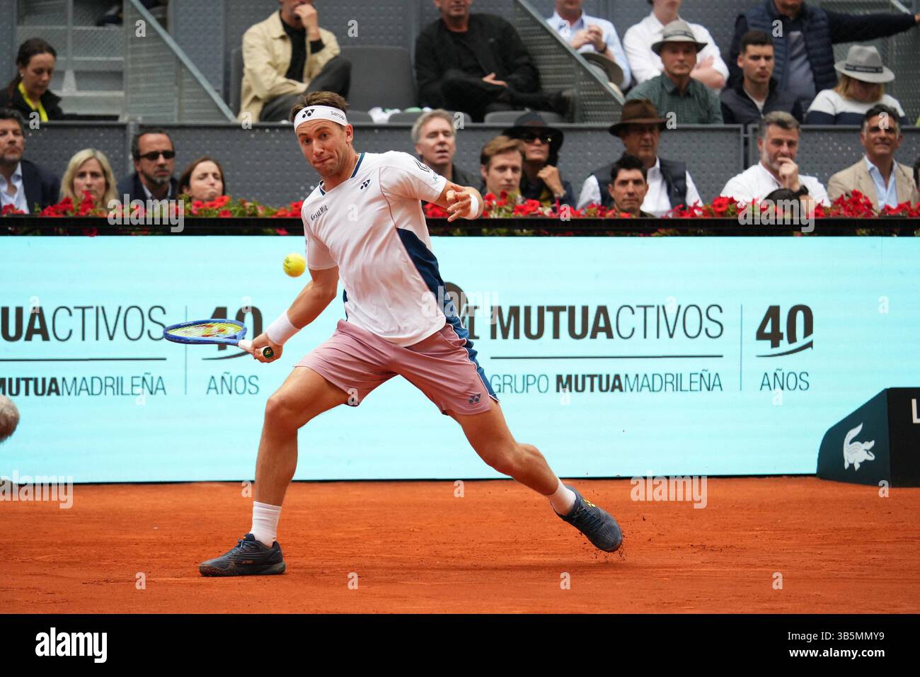 Madrid, Spain. 02nd May, 2025. Tennis player Francisco Cerundolo vs Casperd Ruud during the ...