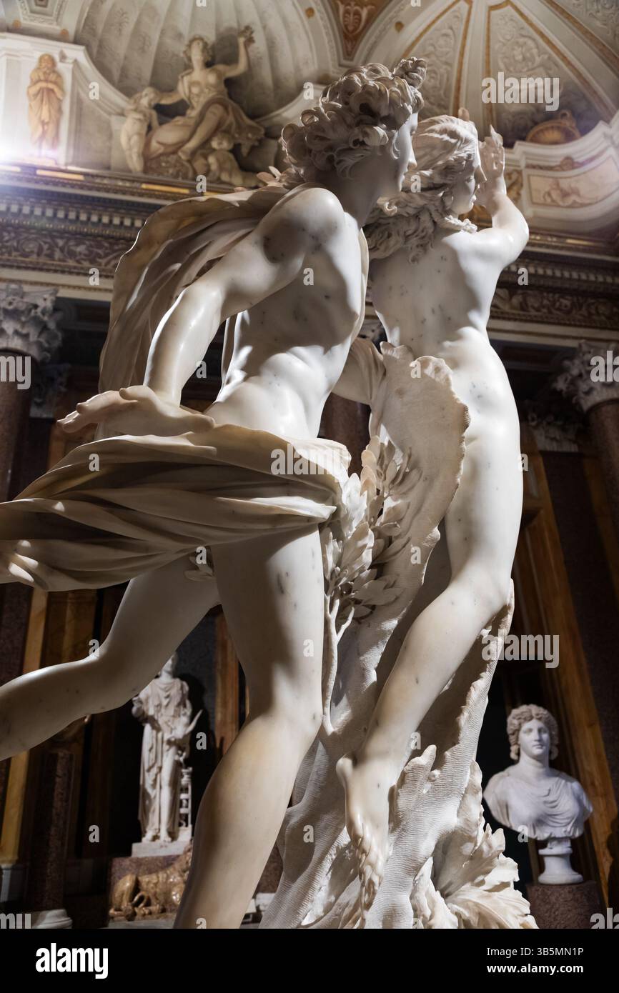 Rome, Italy - 28 December 2023: Borghese Gallery, Apollo and Daphne by Gian Lorenzo Bernini ...