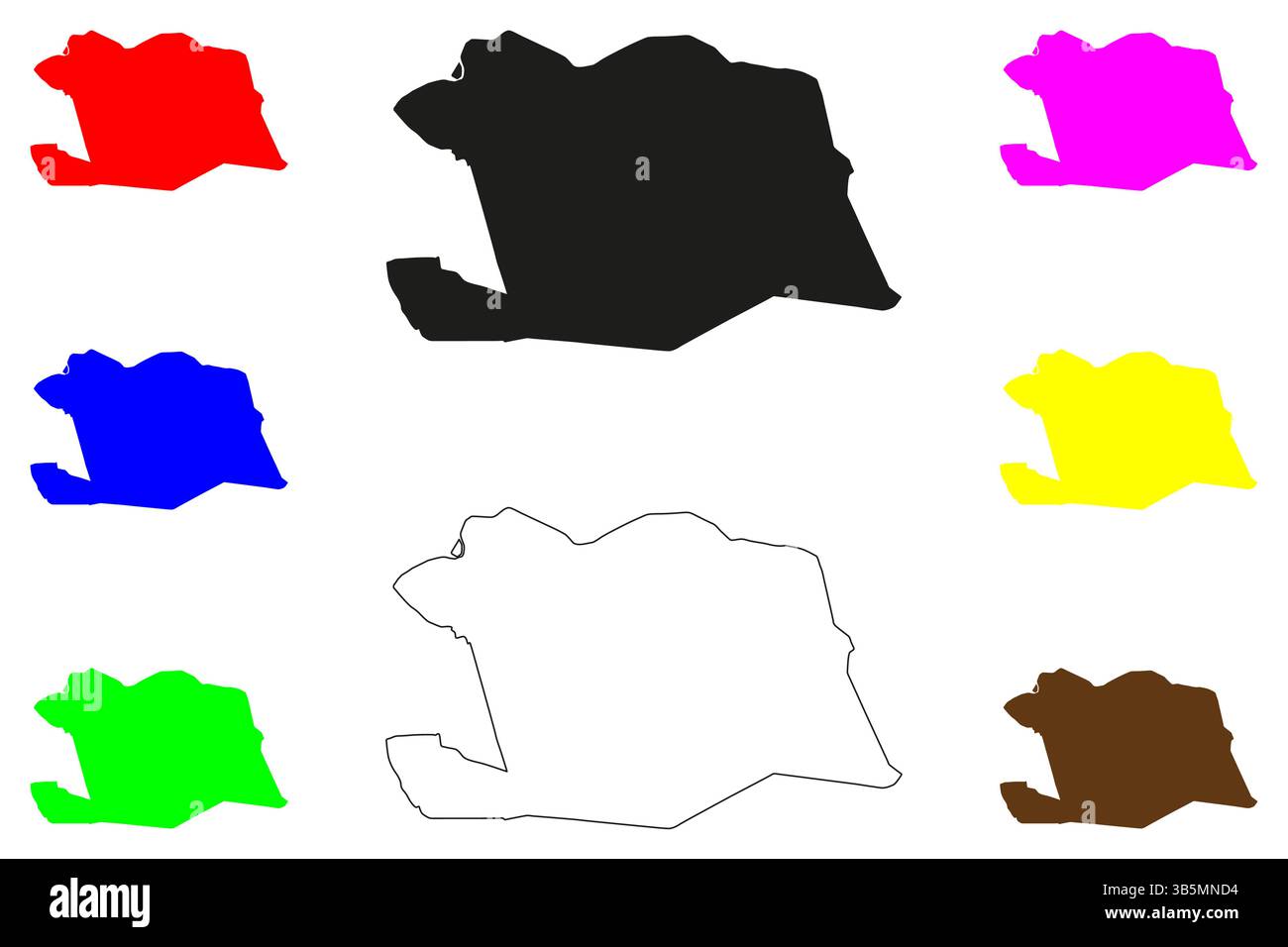 Navsari city (Republic of India, State of Gujarat) map vector ...