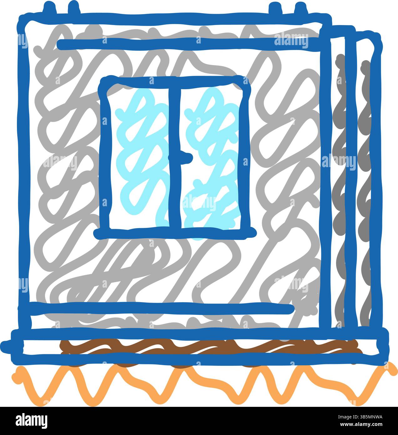 walls of panel house icon doodle illustration Stock Vector Image & Art ...