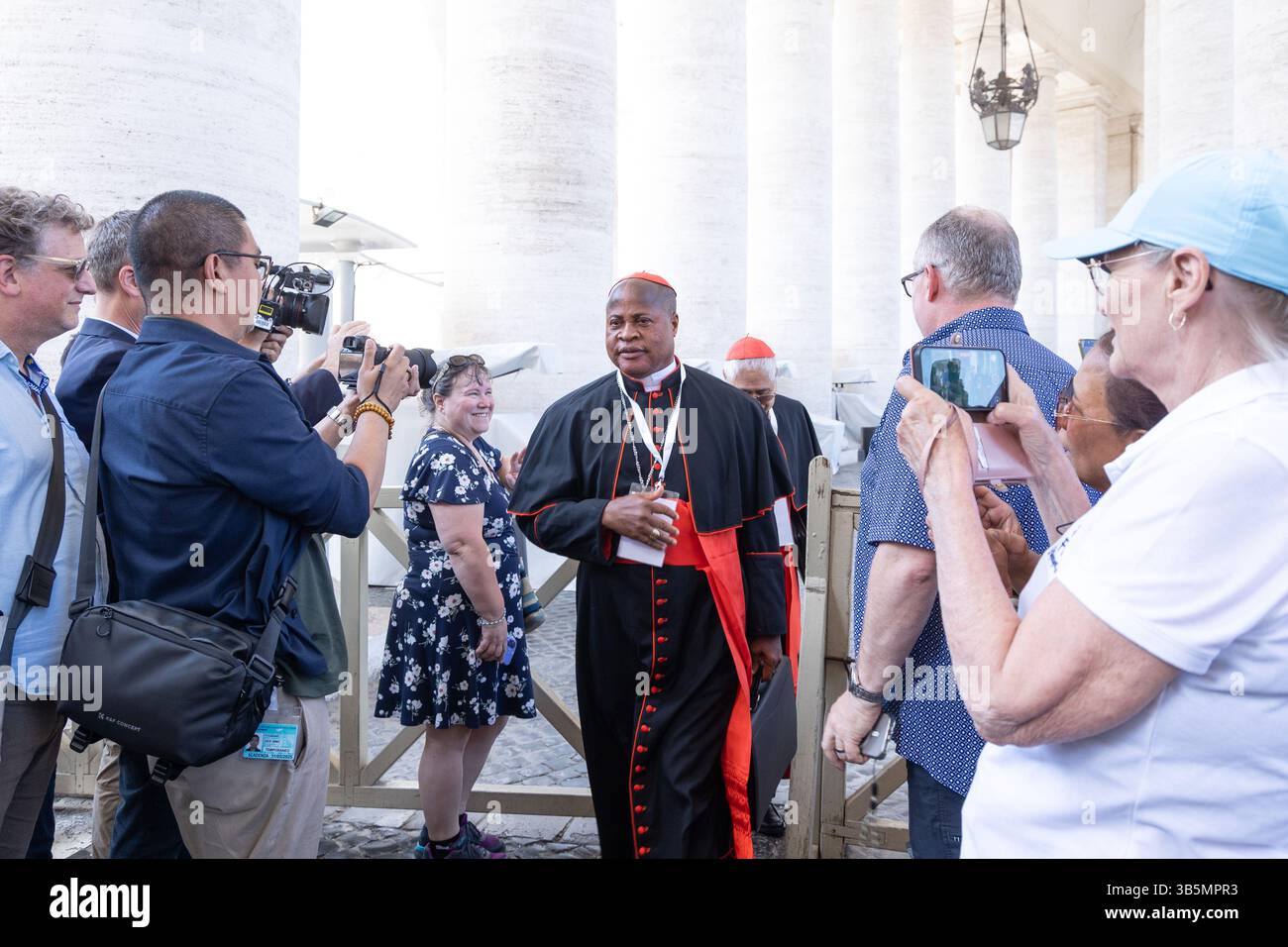 Cardinal Peter Ebere Okpaleke exits St. Peter's Basilica in Rome after ...