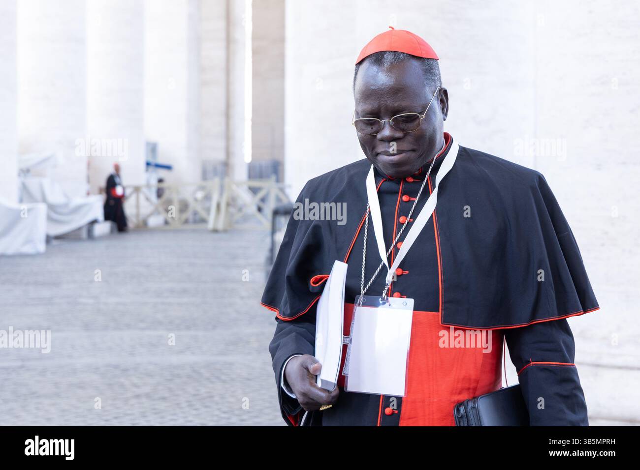 Rome, Italy. 02nd May, 2025. Cardinal Stephen Ameyu Martin Mulla exits ...