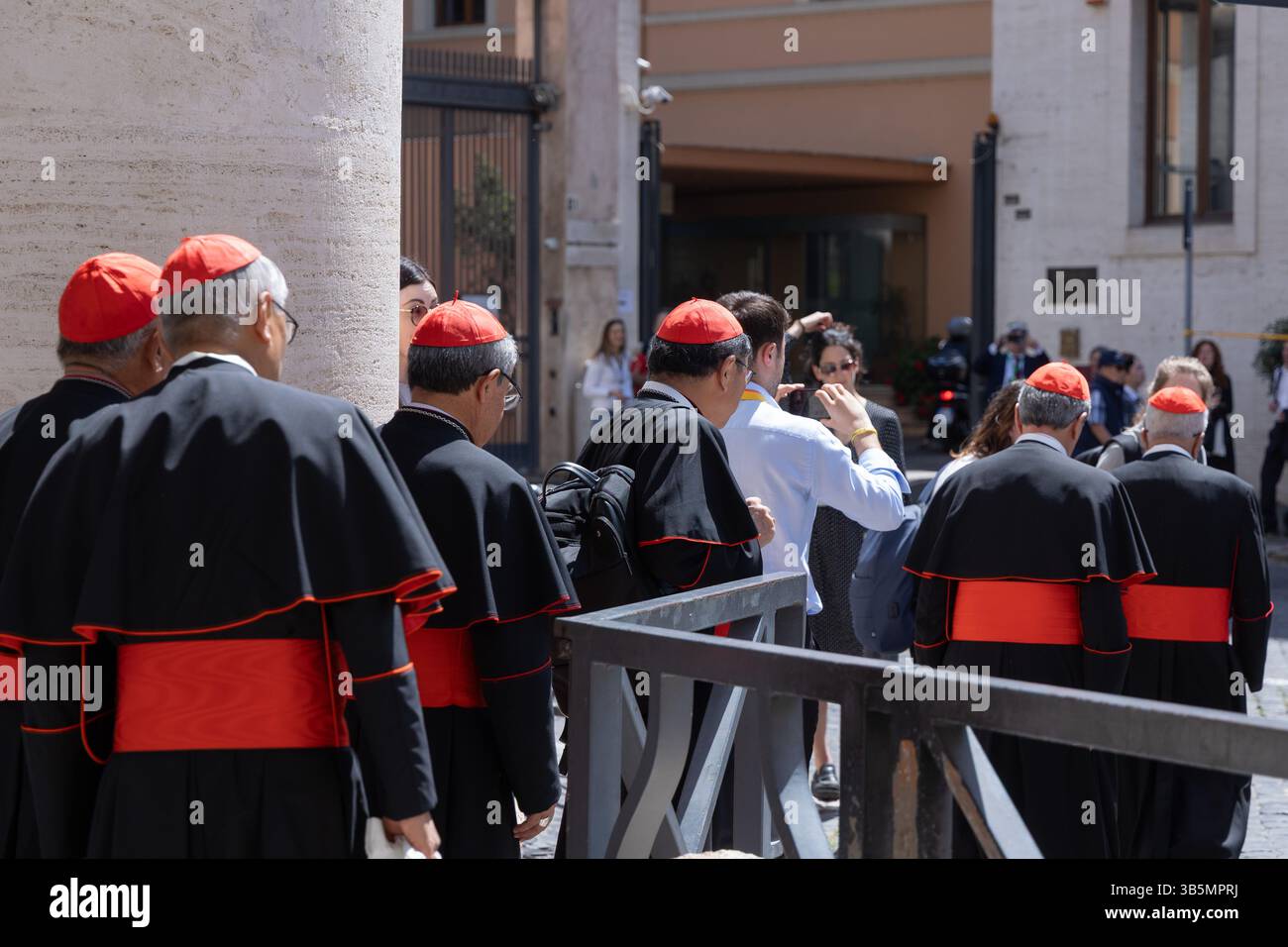 Rome, Italy. 02nd May, 2025. Cardinals exit St. Peter's Basilica in ...