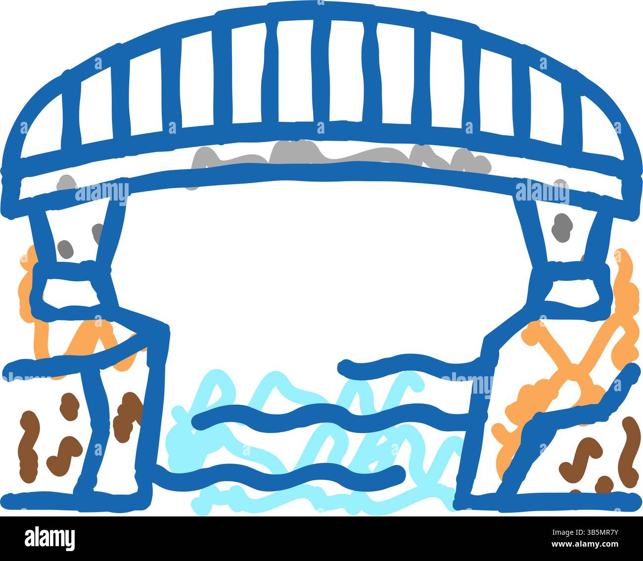 bridge concrete icon doodle illustration Stock Vector Image & Art - Alamy
