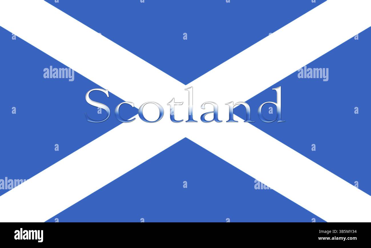 3d flag scotland on hi-res stock photography and images - Alamy