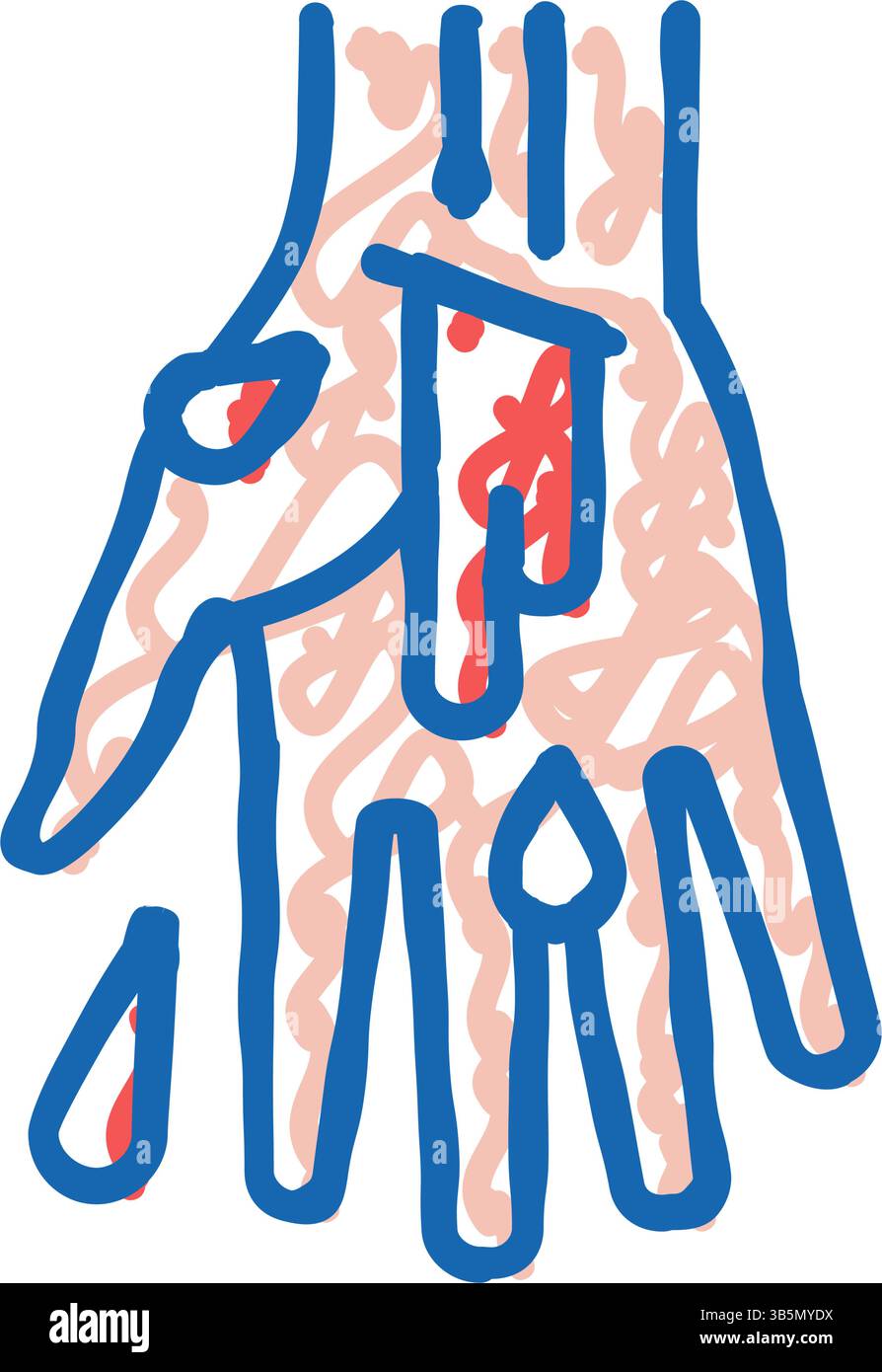 venous bleeding disease icon doodle illustration Stock Vector Image ...