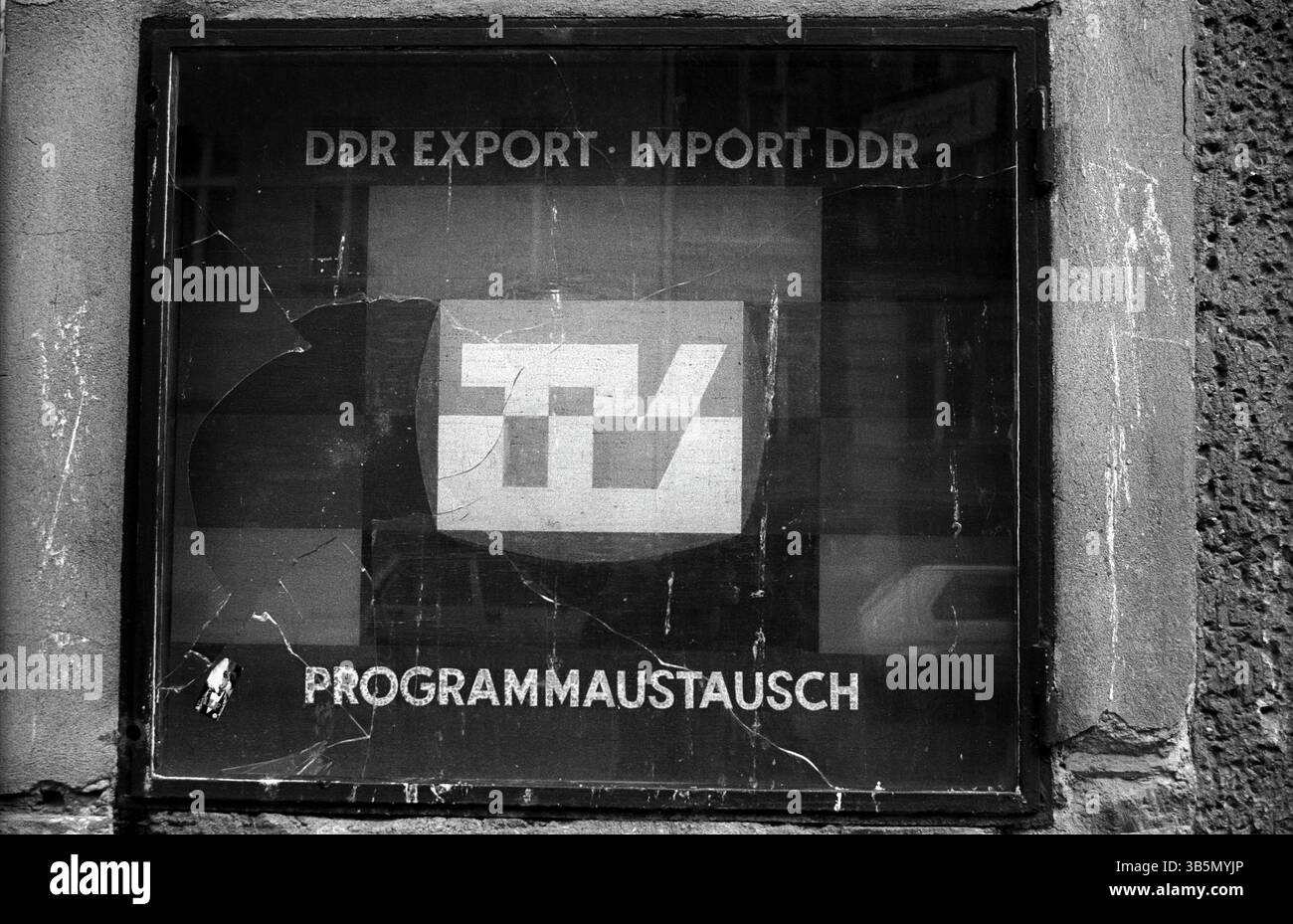 Germany, Berlin, 17.04.1992, Company sign for DEFA - DDR Import ...