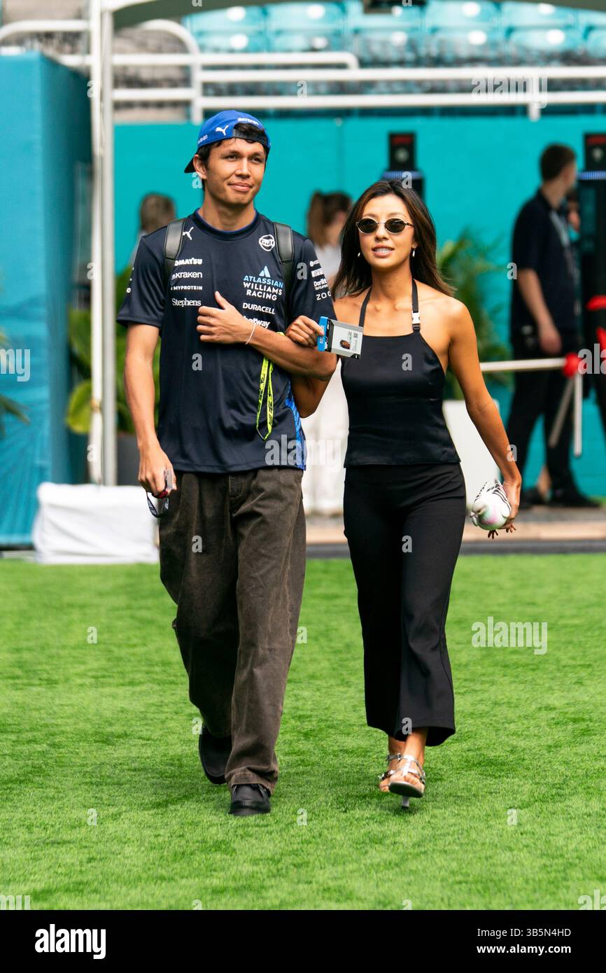 Miami Gardens, United States. 02nd May, 2025. Thai Formula One driver ...