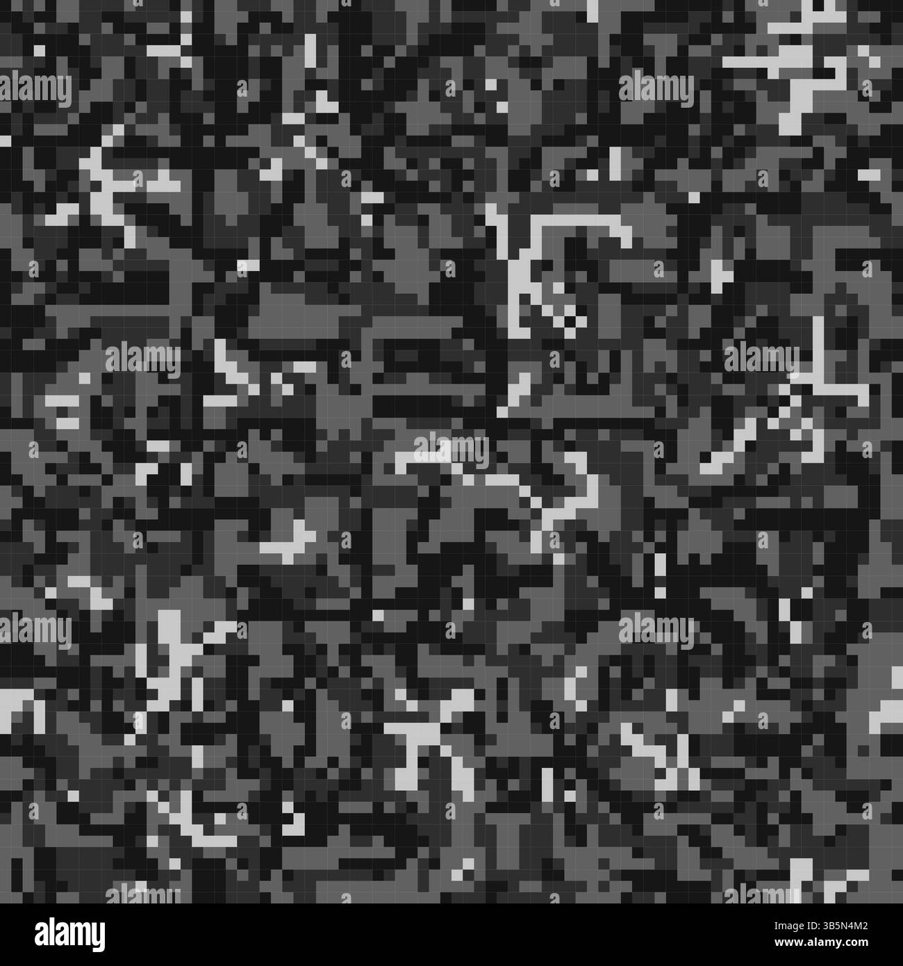 Digital pixel camouflage seamless pattern black Stock Vector Image ...