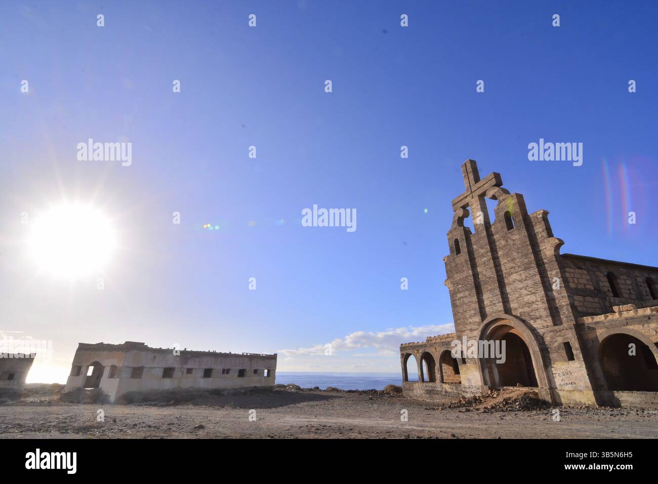 Abandoned Buildings of a Military Base in Tenerife Canary Islands Spain ...