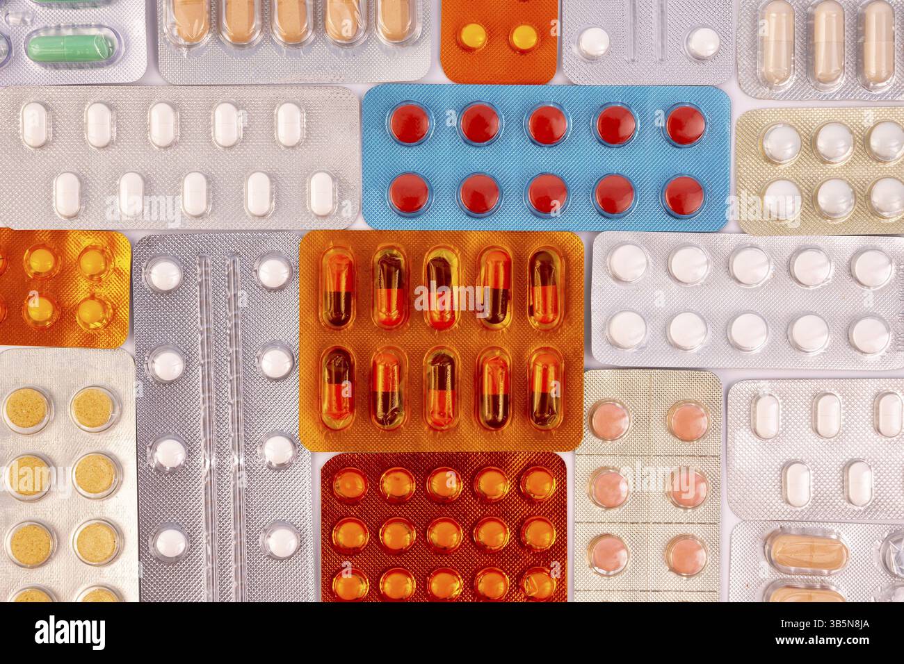 Assorted prescription drugs in packs hi-res stock photography and ...